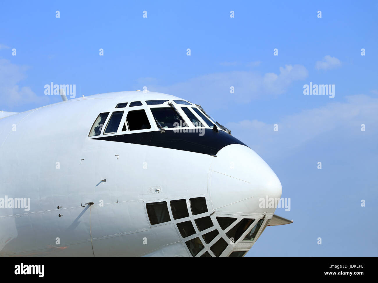 Cockpit of the large cargo aircraft “Il 76” Stock Photo - Alamy