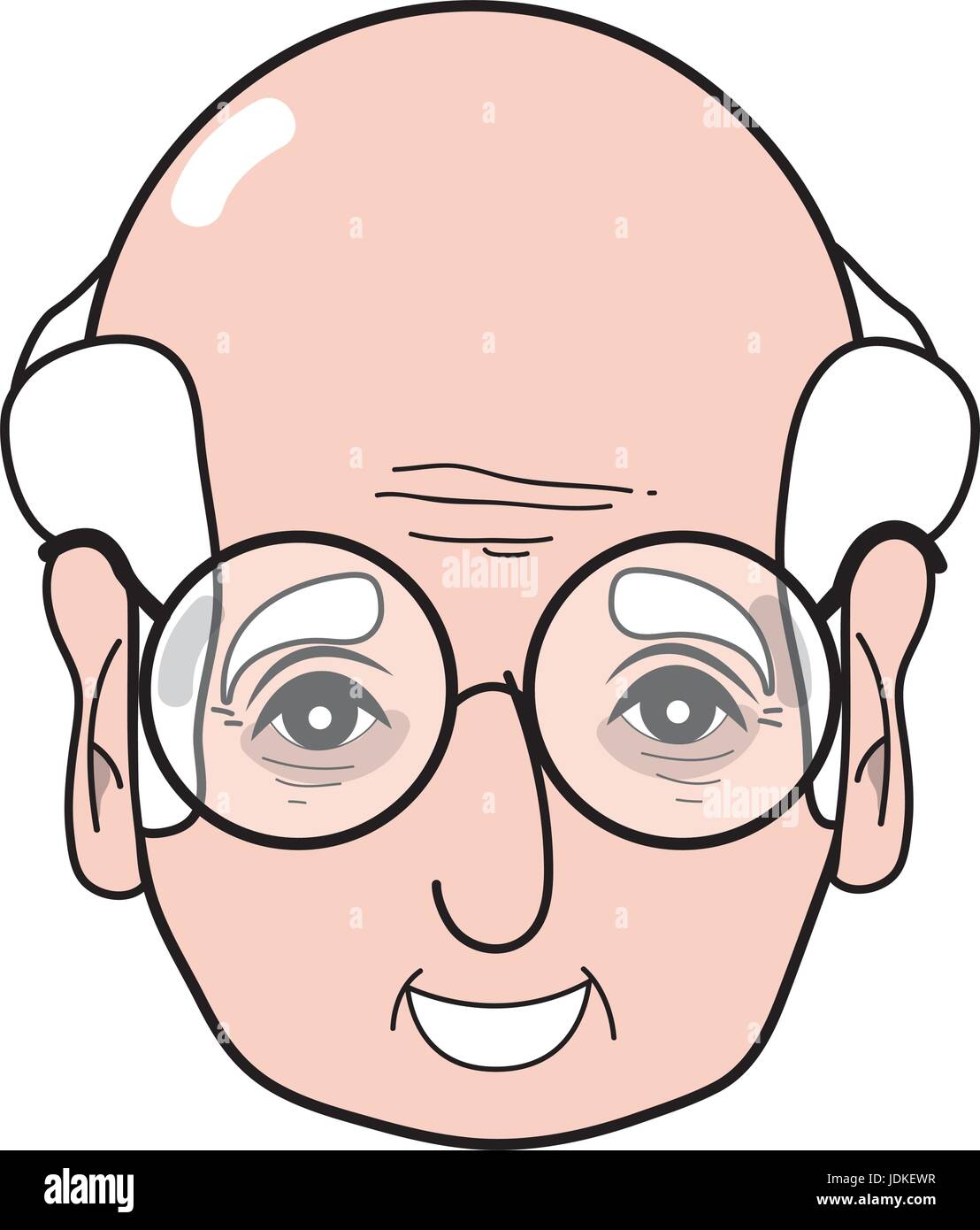old man face with glasses and hairstyle Stock Vector Image & Art - Alamy