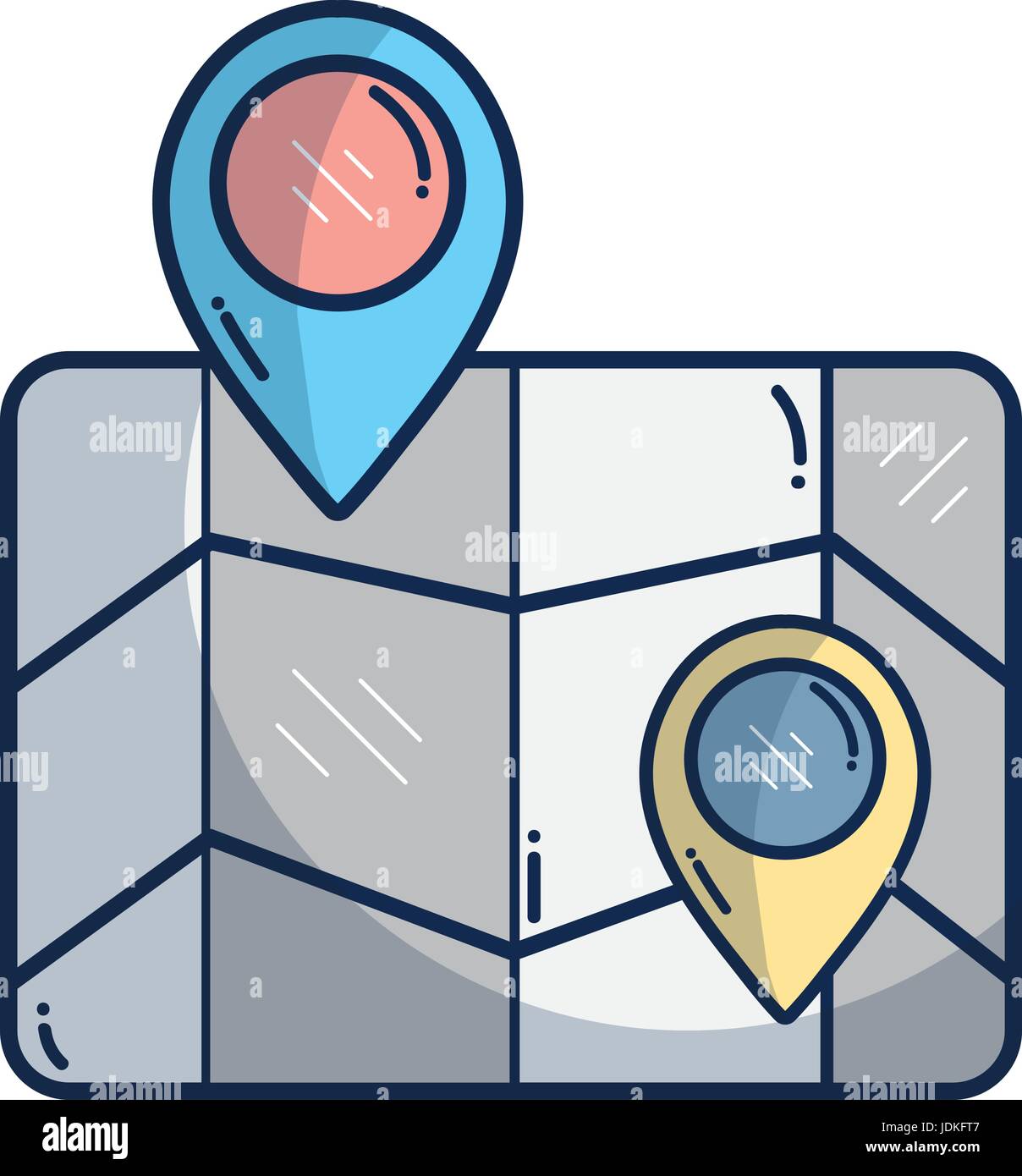 geography map with points to location Stock Vector Image & Art - Alamy