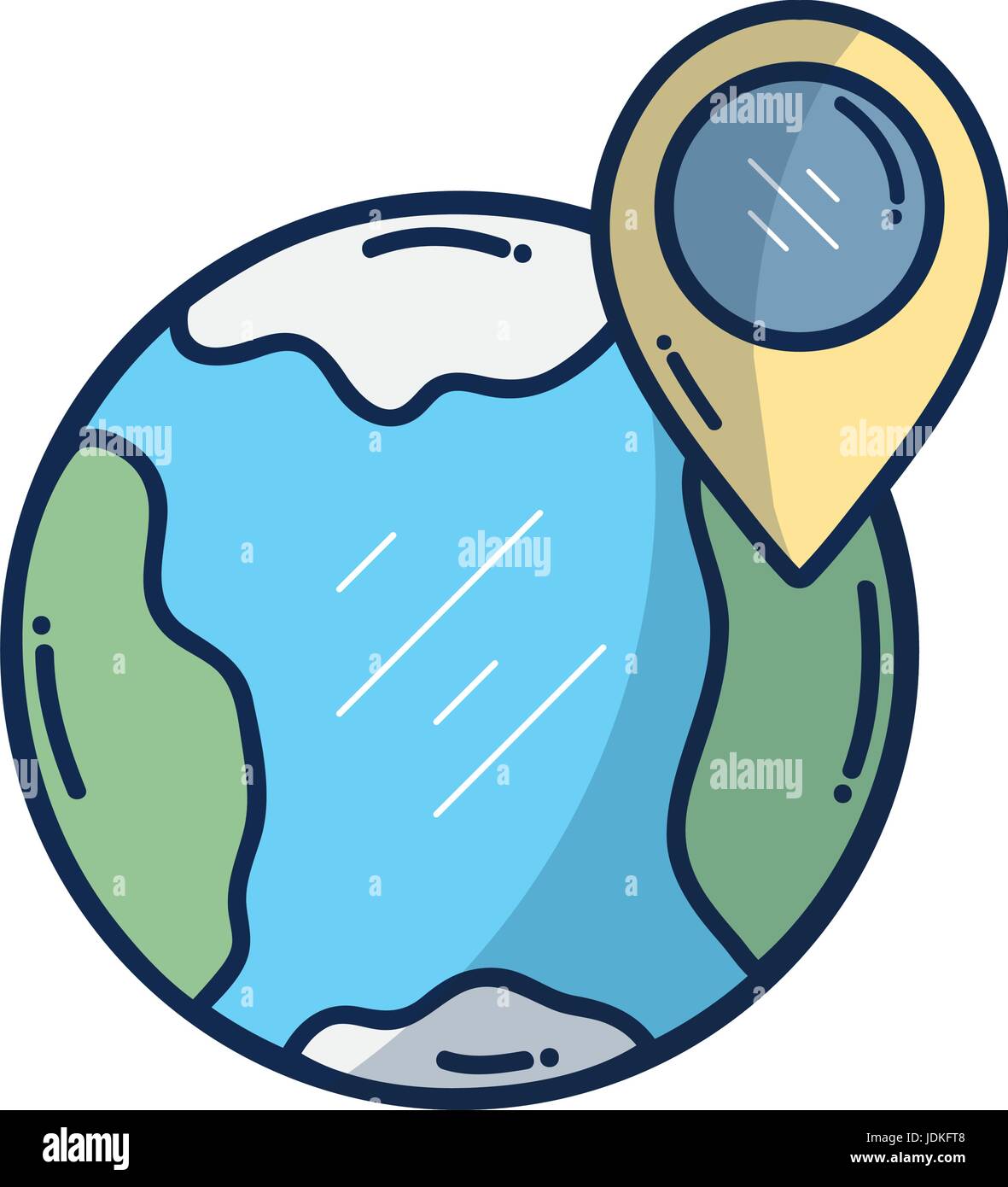 earth planet with point with location Stock Vector Image & Art - Alamy