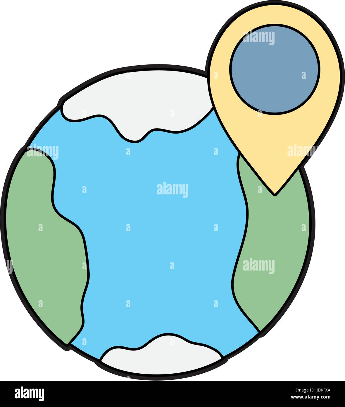 earth planet with point with location Stock Vector Image & Art - Alamy