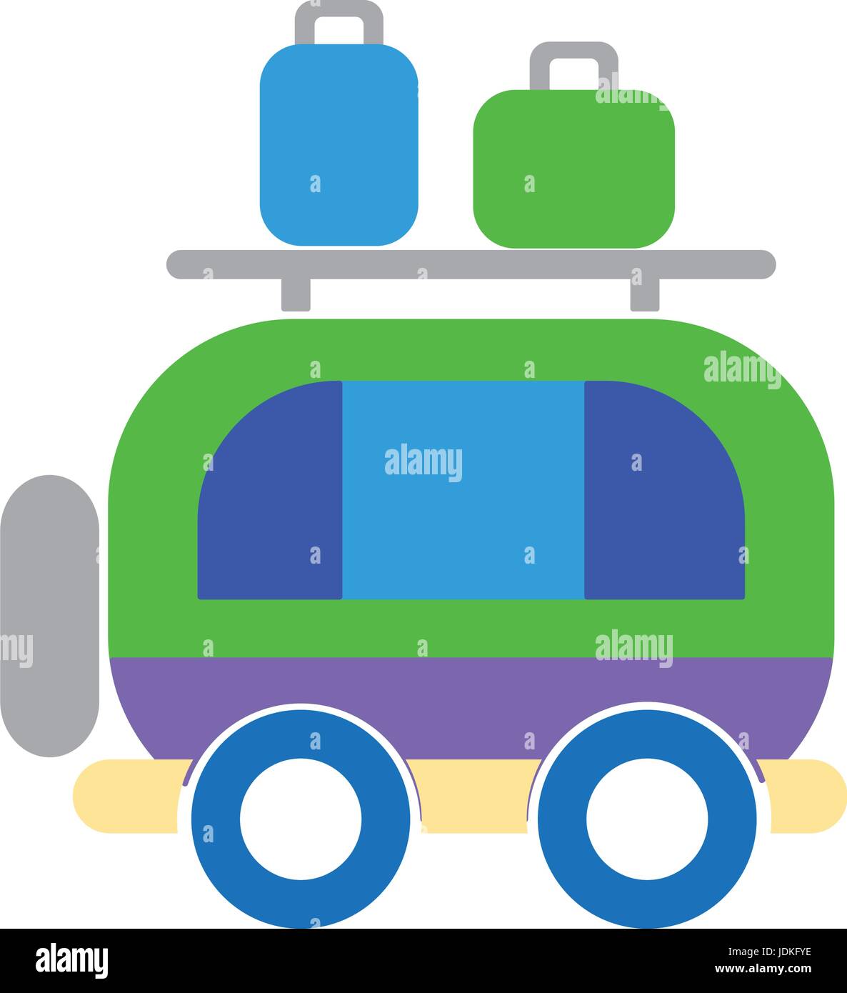 van transportation with bags to travel Stock Vector Image & Art - Alamy