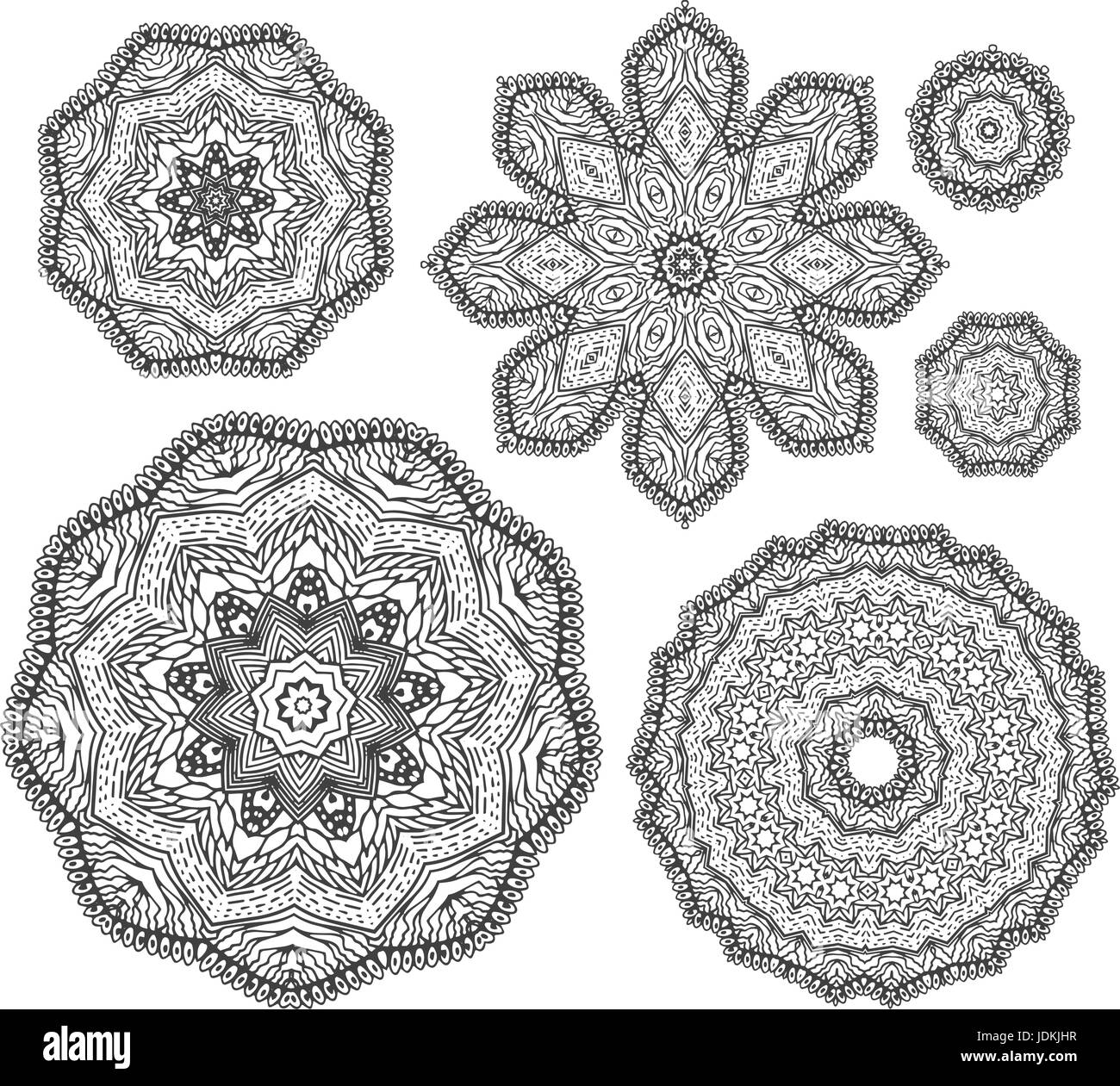 Mandala line art vector vectors hi-res stock photography and images - Alamy