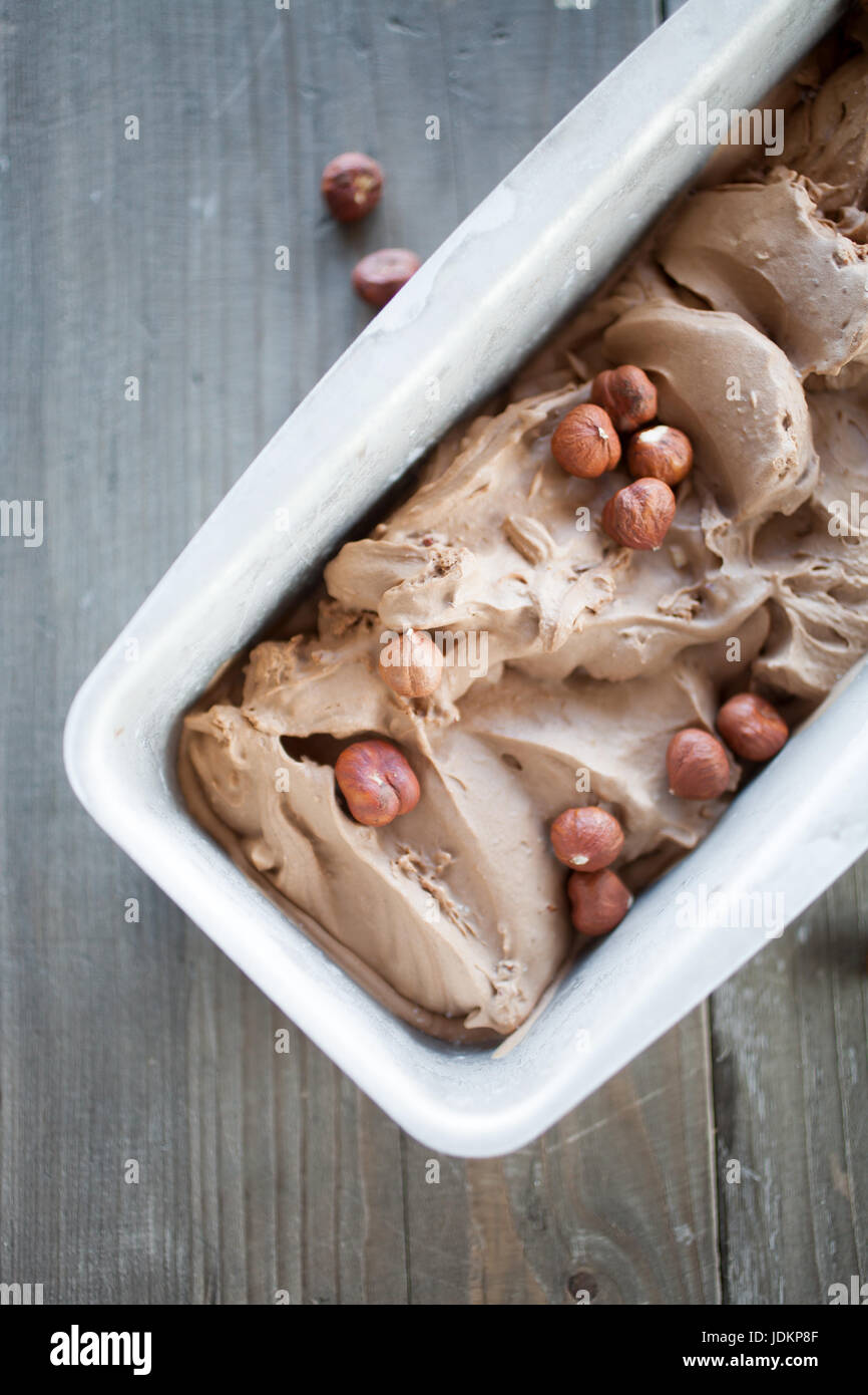 Hazelnut gelato hi-res stock photography and images - Alamy