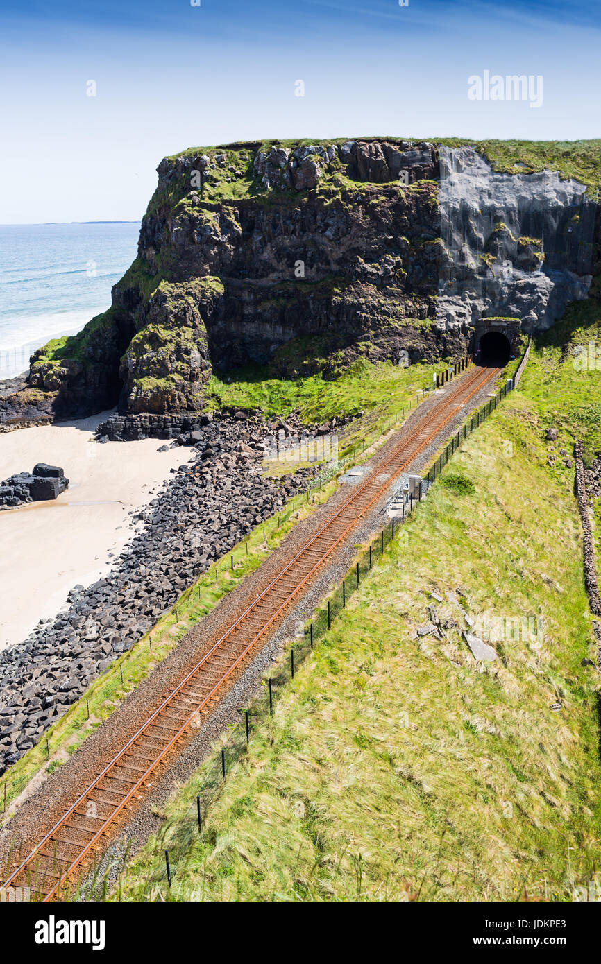 Railway Line at Downhill, Belfast-Derry Line Stock Photo - Alamy