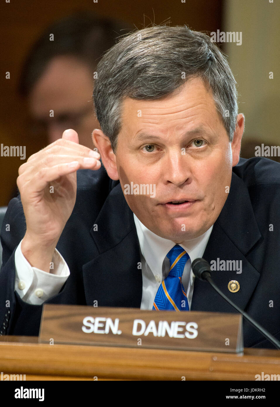 United States Senator Steven Daines (Republican of Montana) questions ...