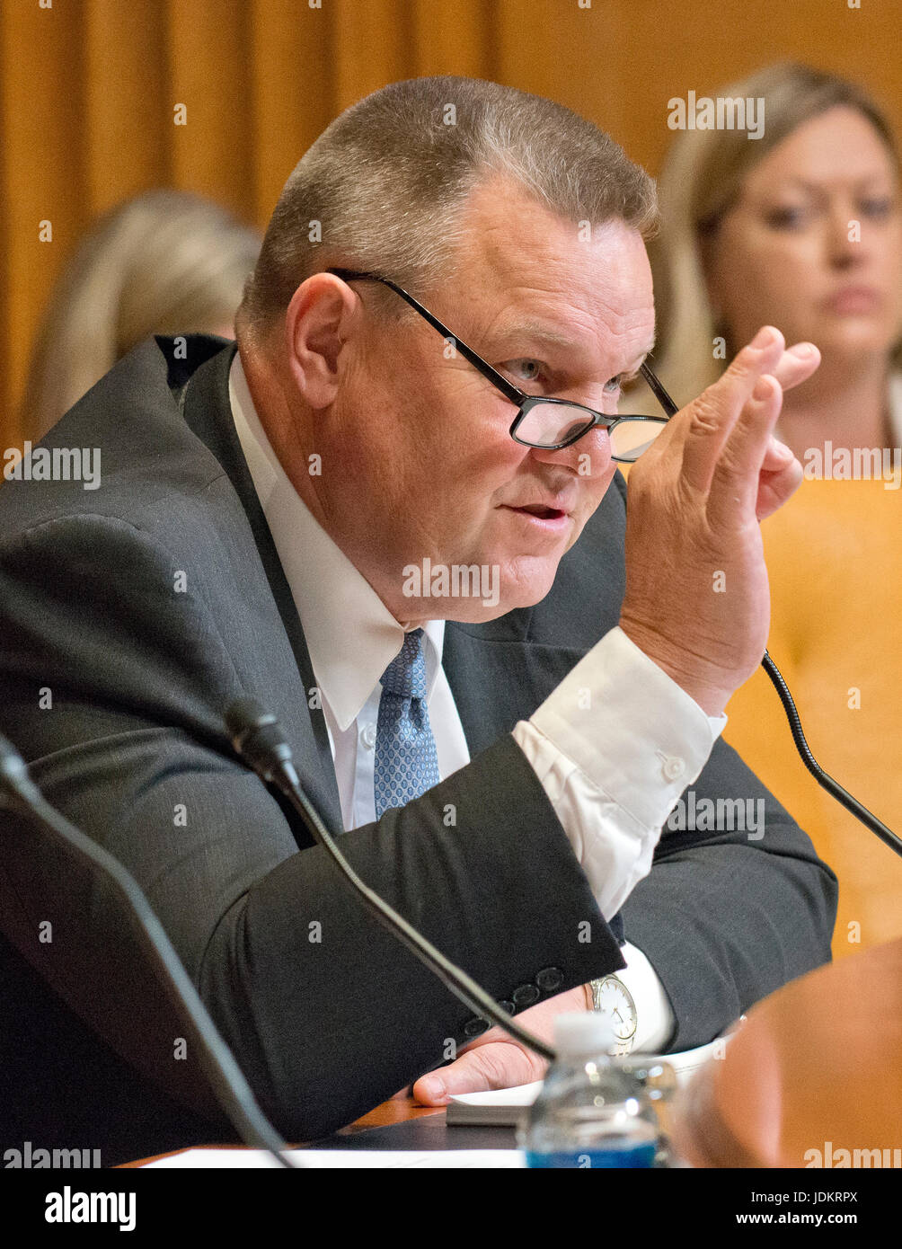 United States Senator Jon Tester (Democrat of Montana) questions Dr ...