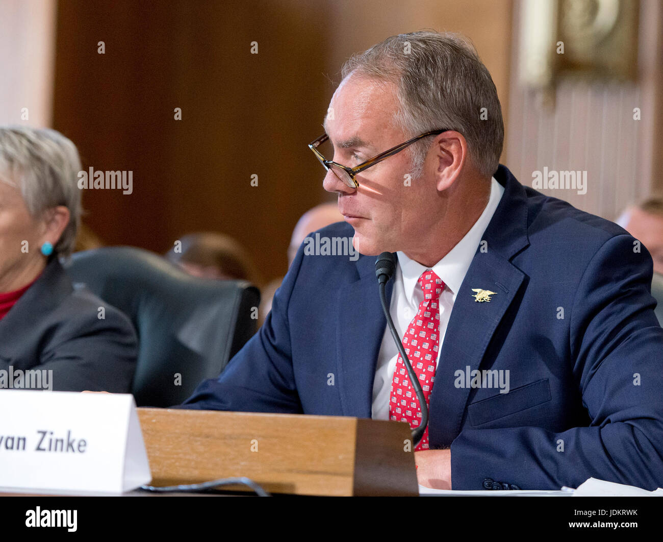 United States Secretary of the Interior Ryan Zinke appears before the ...