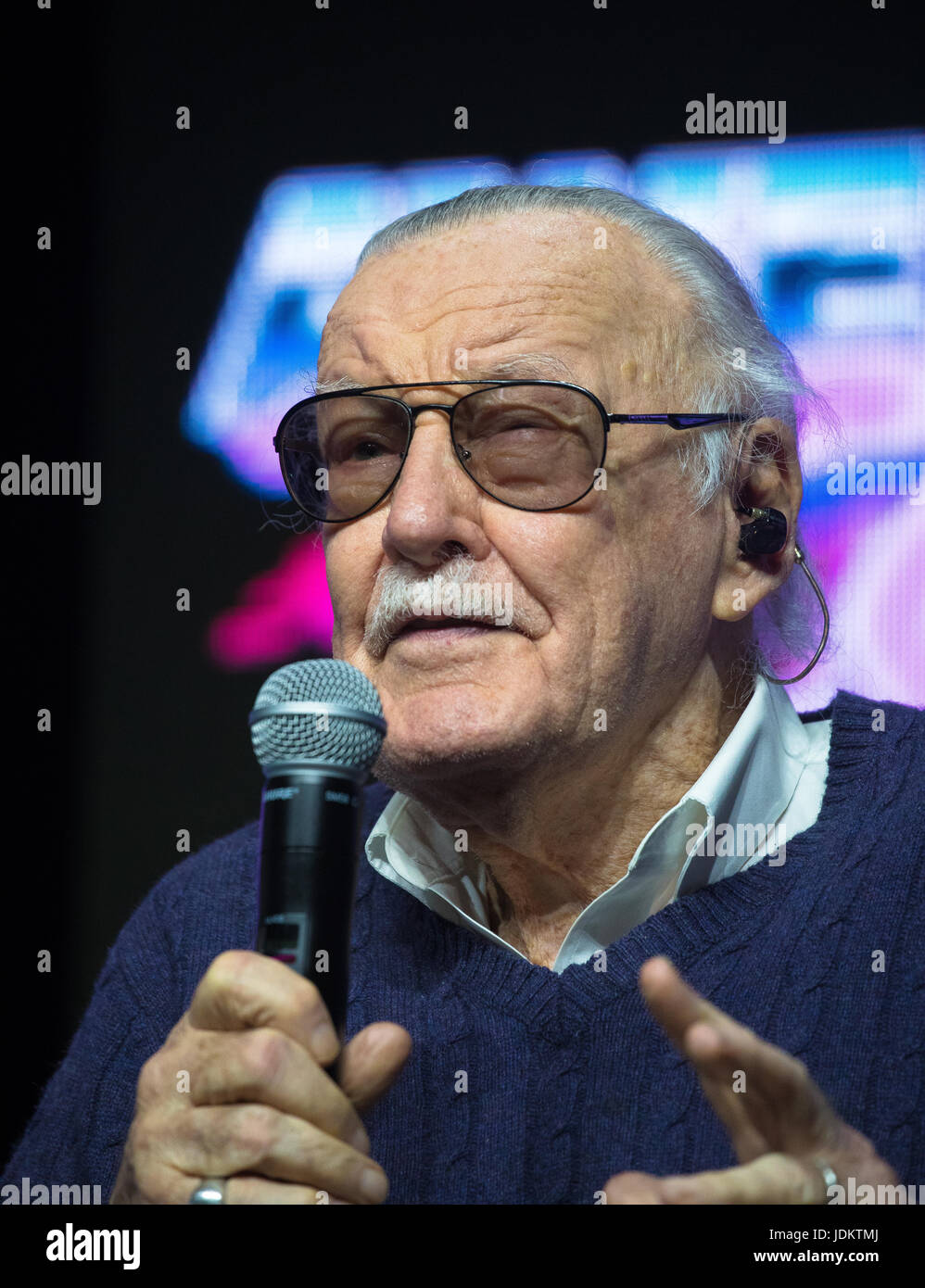 Comic book legend Stan Lee appears at Awesome Con at the Walter E ...