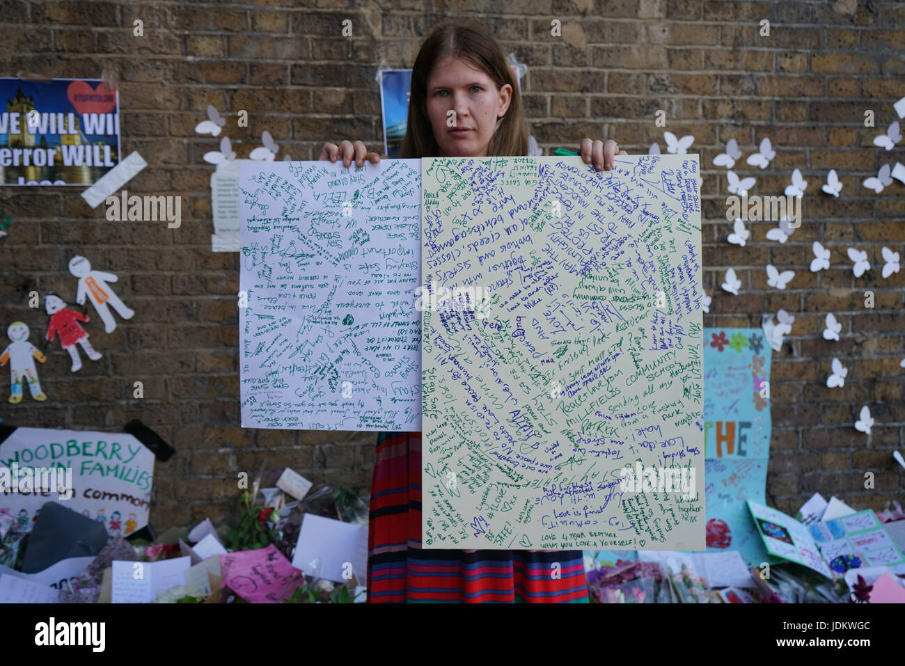 London, UK. 20th June, 2017. Amazing Leila Christopher asking hundreds ...