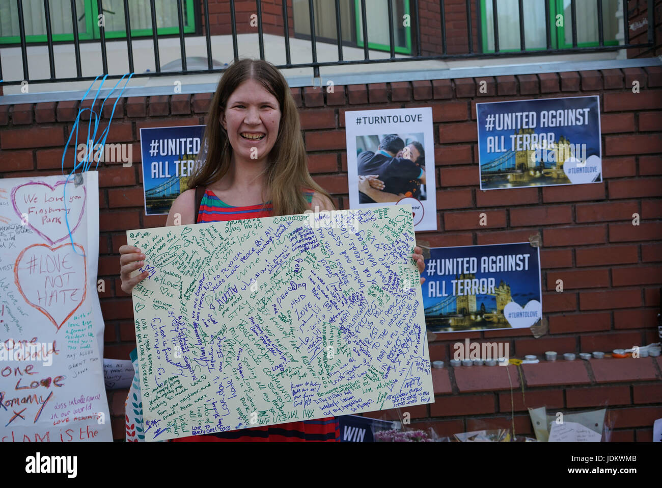 London, UK. 20th June, 2017. Amazing Leila Christopher asking hundreds ...