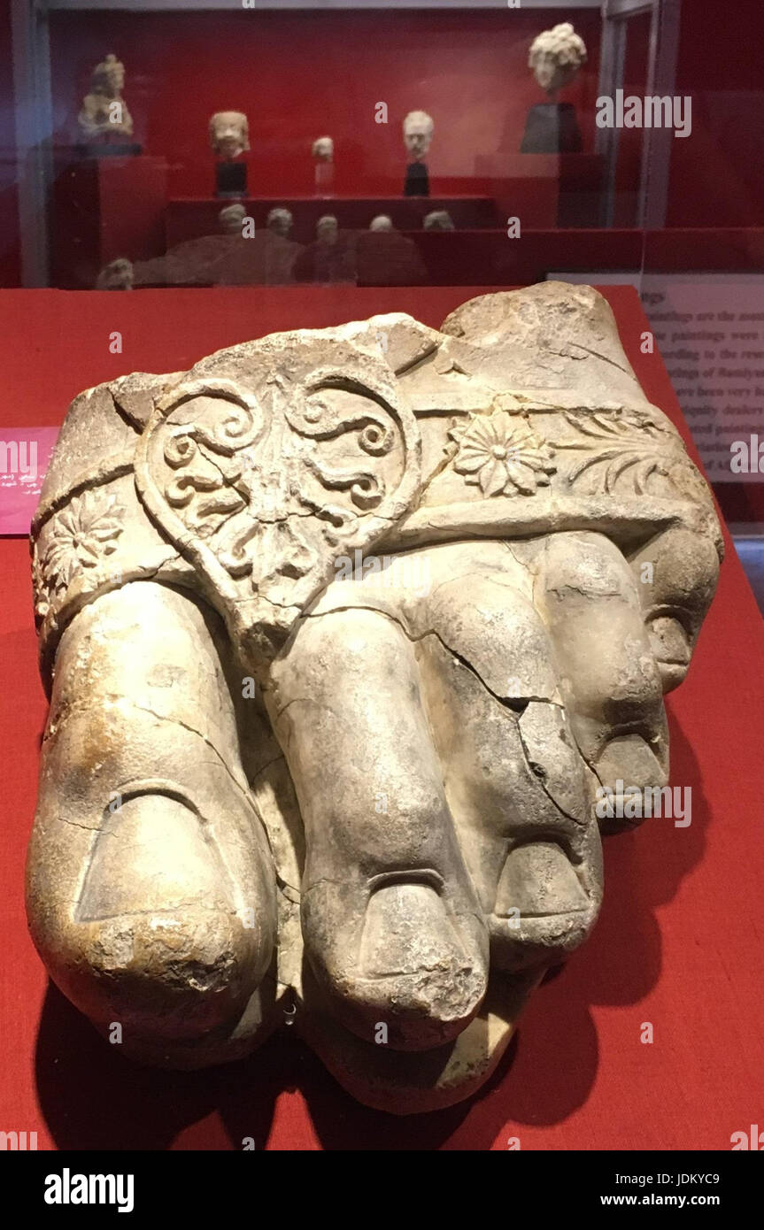 Kabul, Afghanistan. 26th Feb, 2017. The foot of a giant Zeus statue can ...