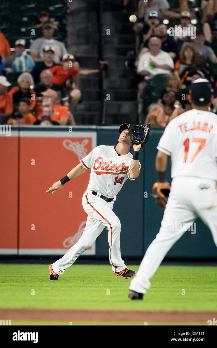 Baltimore, Maryland, USA. 20th June, 2017. Baltimore Orioles left ...