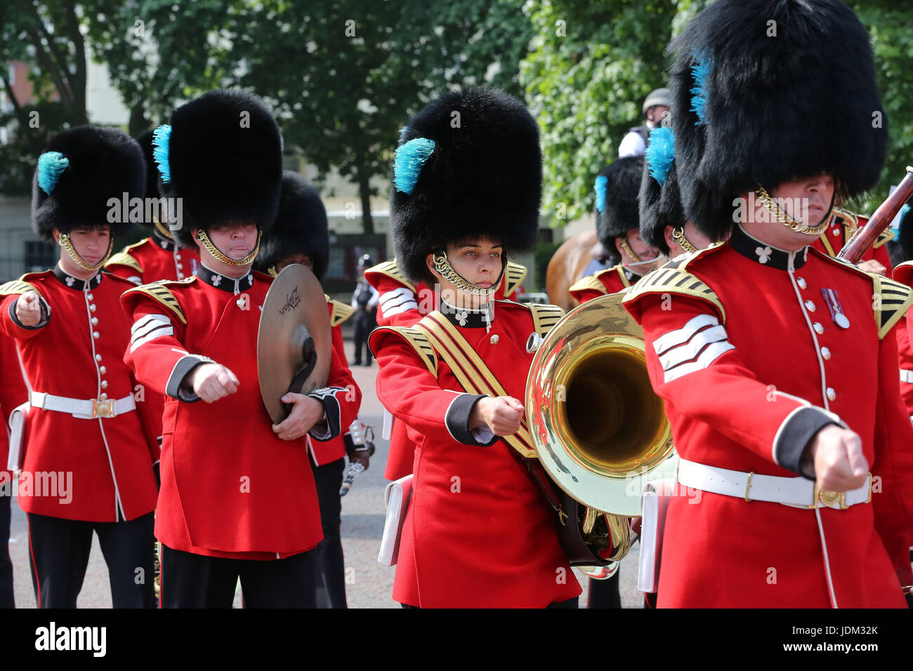 London, UK. 21st June, 2017. Queen's Guard as Queen Elizabeth II and ...