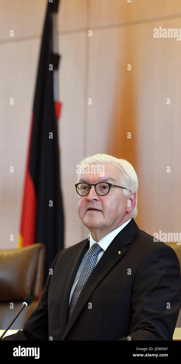 Karlsruhe, Germany. 21st June, 2017. German President Frank-Walter ...