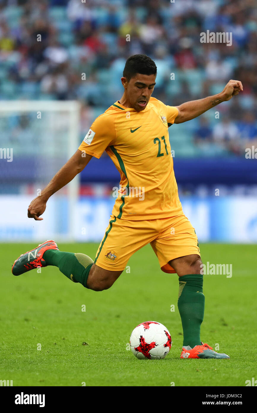 Australia's Massimo Luongo in action during the Confederations Cup ...