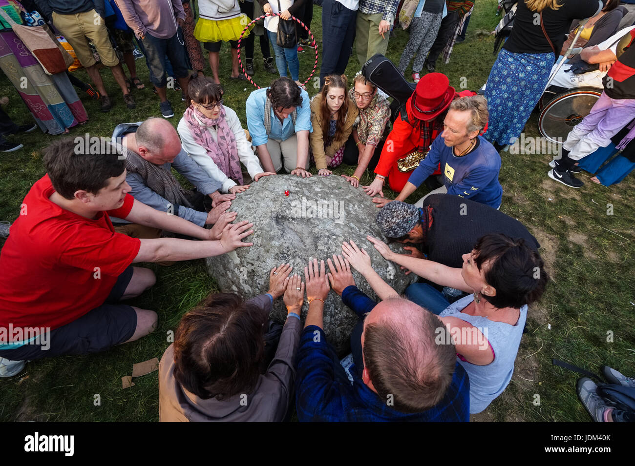 Summer Solstice celebrations at Stonehenge, Wiltshire United Kingdom UK ...
