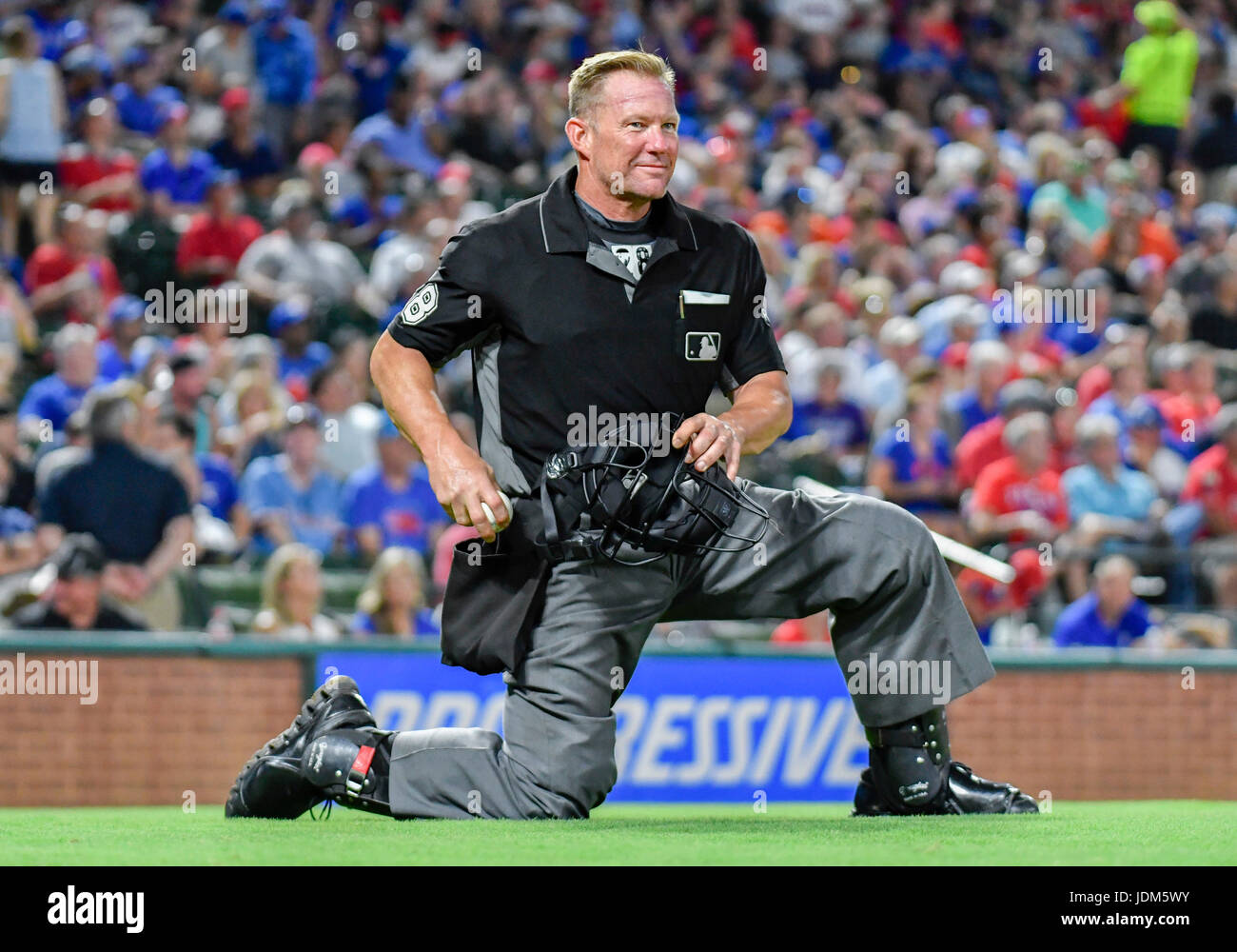 JUN 19, 2017: MLB umpire Jim Wolf #28 during an MLB game between the ...