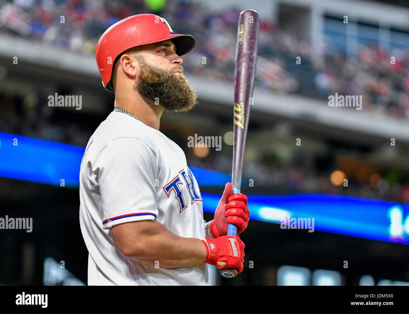 JUN 19, 2017: Texas Rangers first baseman Mike Napoli #5 during an MLB ...