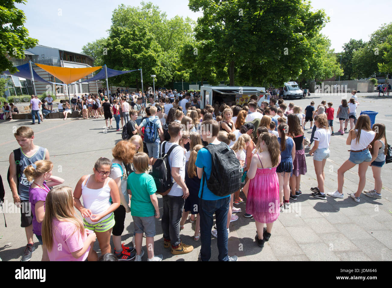 Bornheim, Germany, 21st June 2017: About 1500 pupils of the ...