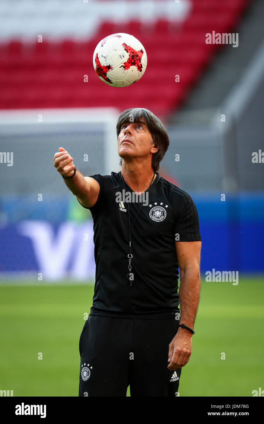 Kazan, Russia. 21st June, 2017. German coach Joachim Low during the ...