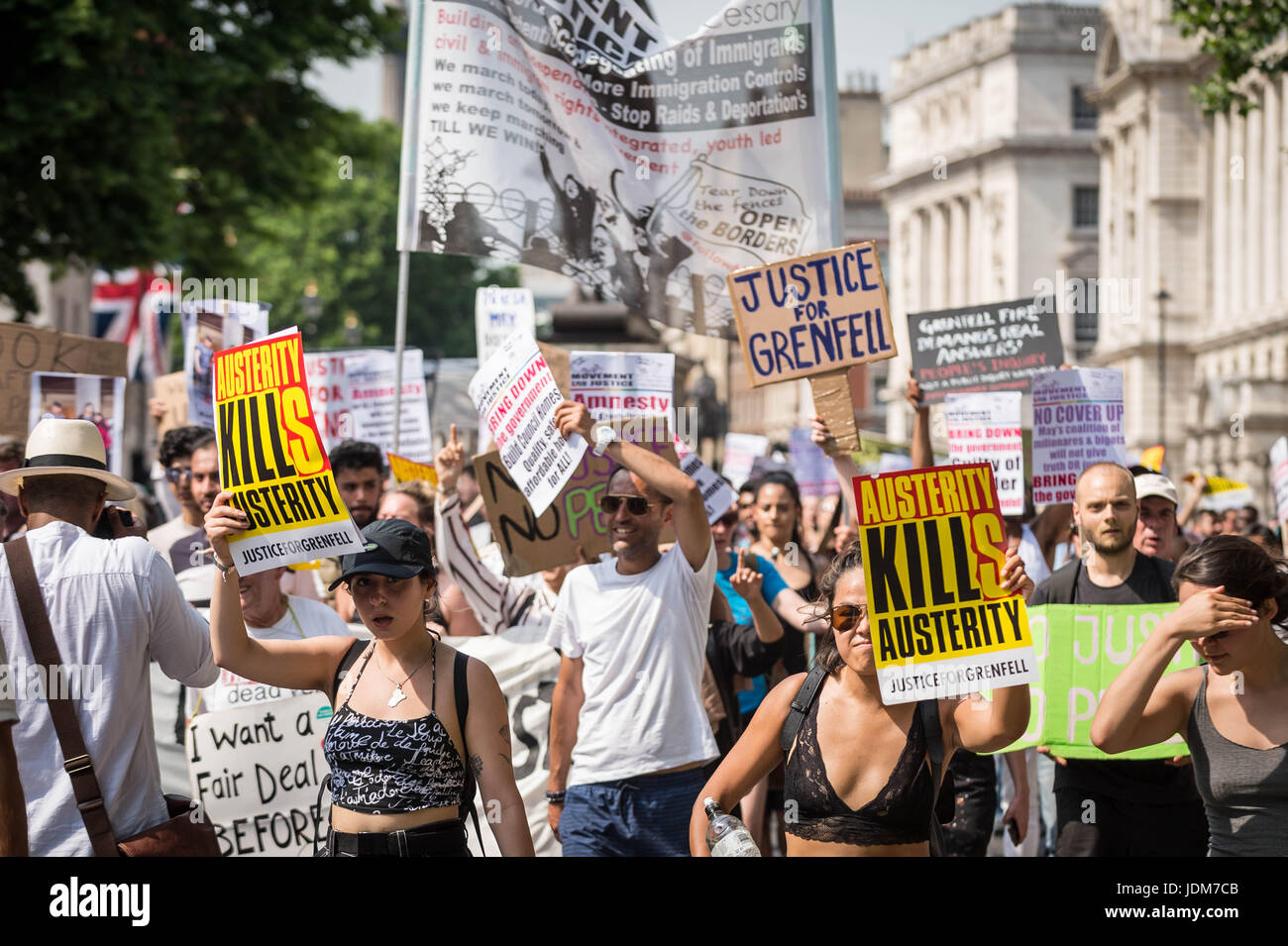 London, UK. 21st June, 2017. “Day of Rage” march and protest in ...
