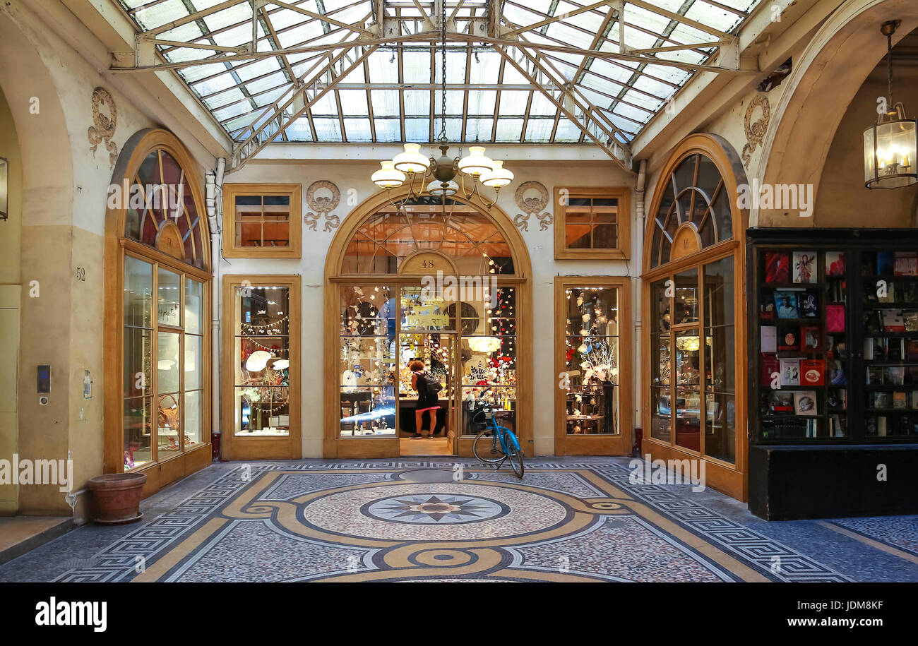 The Galerie Vivienne is a historical passage in Paris, France Stock ...