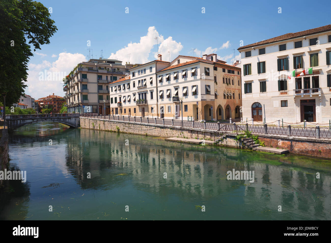 Treviso / View of the historical architecture and river channel Stock ...
