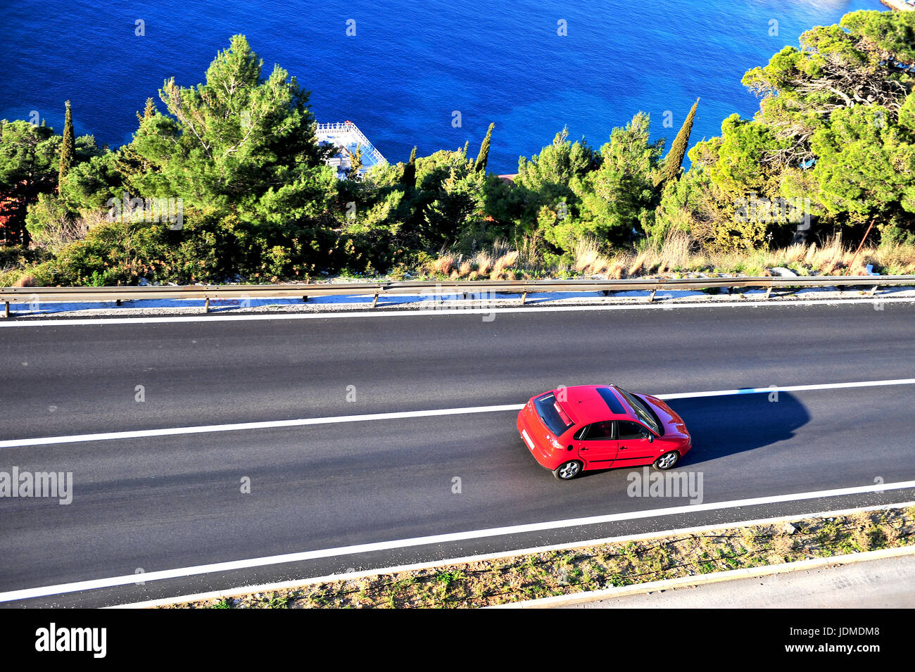 Car moving on road small hi-res stock photography and images - Alamy