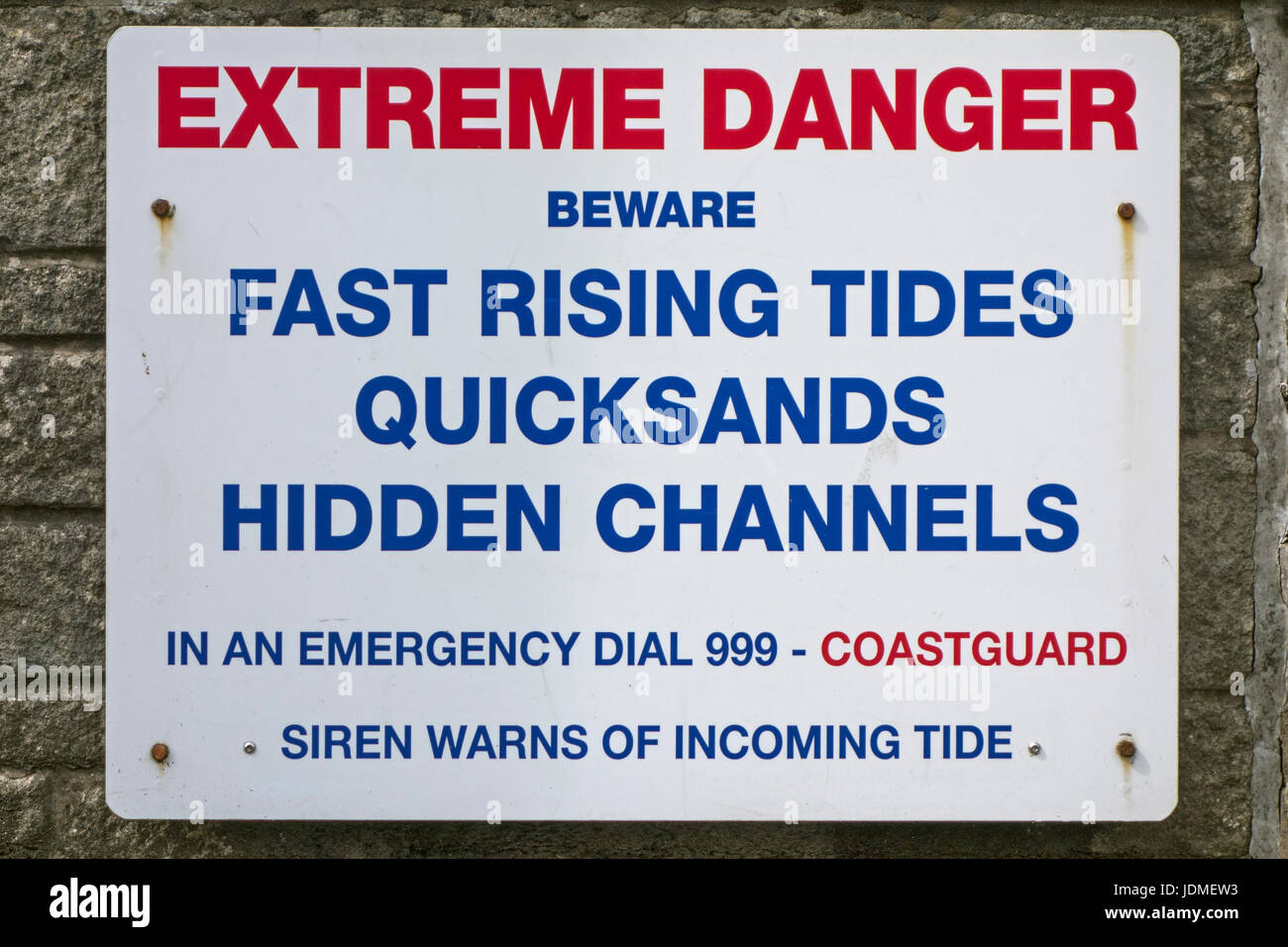 Fast rising tides warning sign hi-res stock photography and images - Alamy