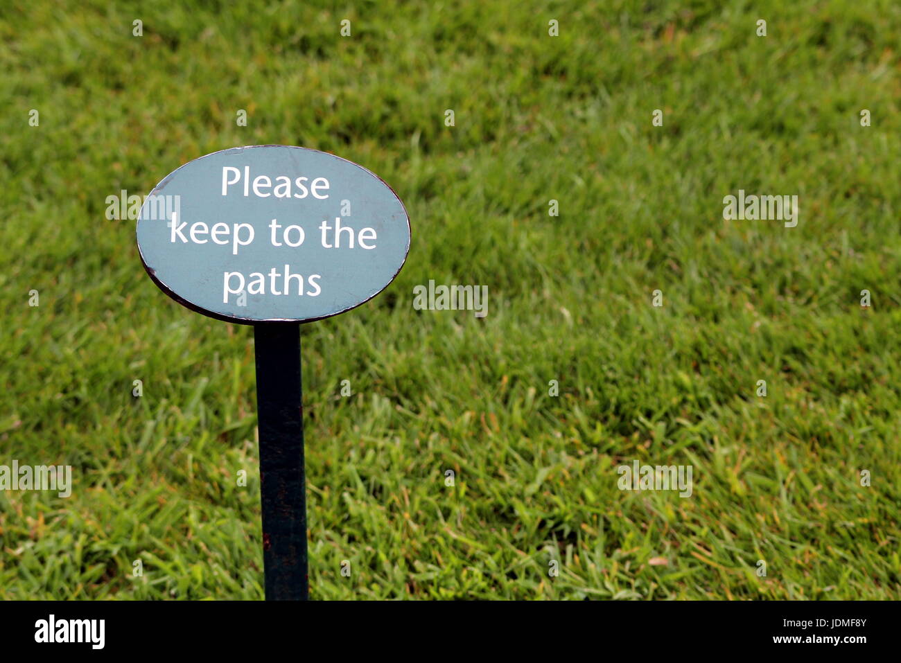 Please Keep To The Path Sign High Resolution Stock Photography and ...