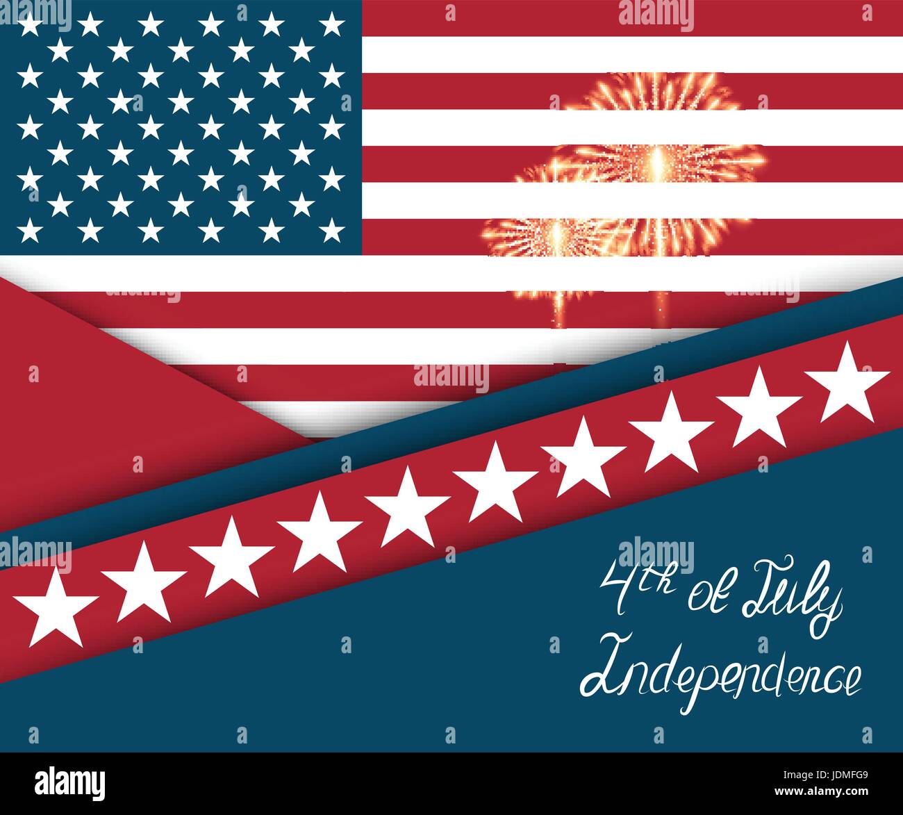 Fourth of July. Independence day greeting card Stock Vector Image & Art ...