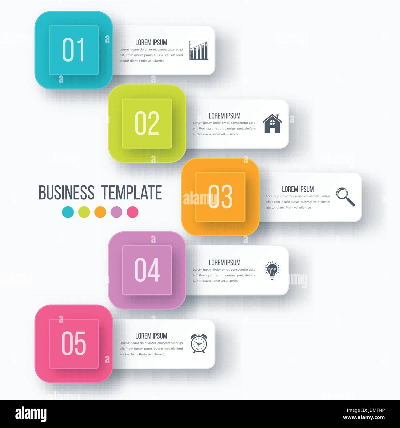 Vector illustration infographic five options Stock Vector Image & Art ...