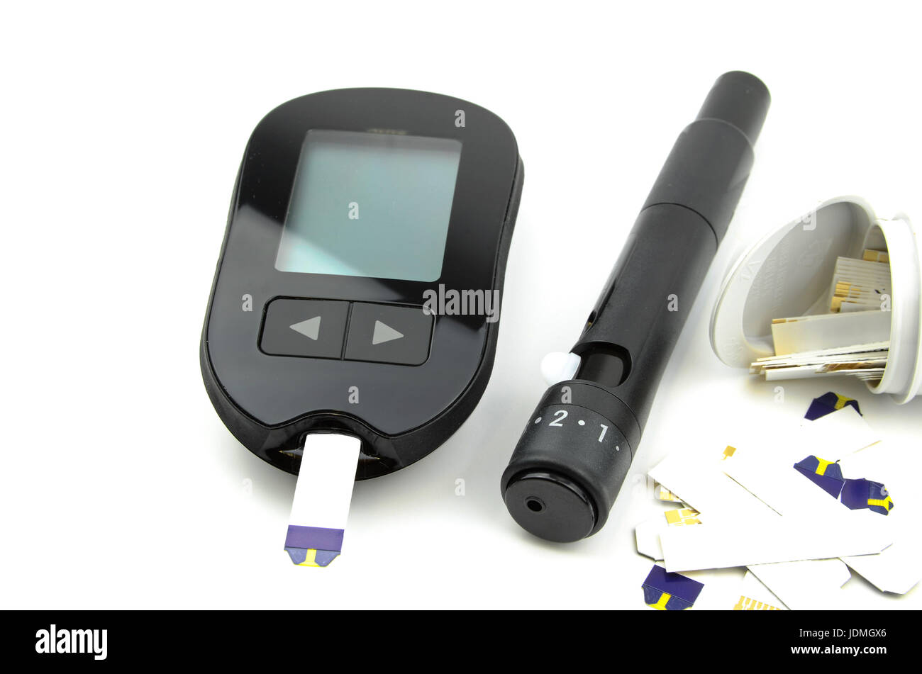 A diabetes kit in a factory container Stock Photo - Alamy