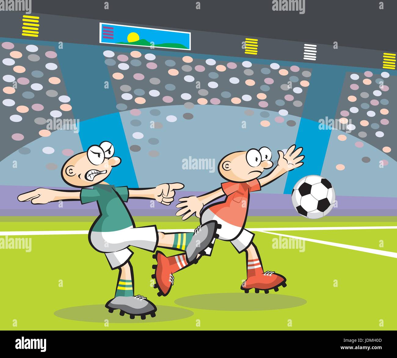 Cartoons Soccer players. Conceptual vector illustrations Stock Vector ...
