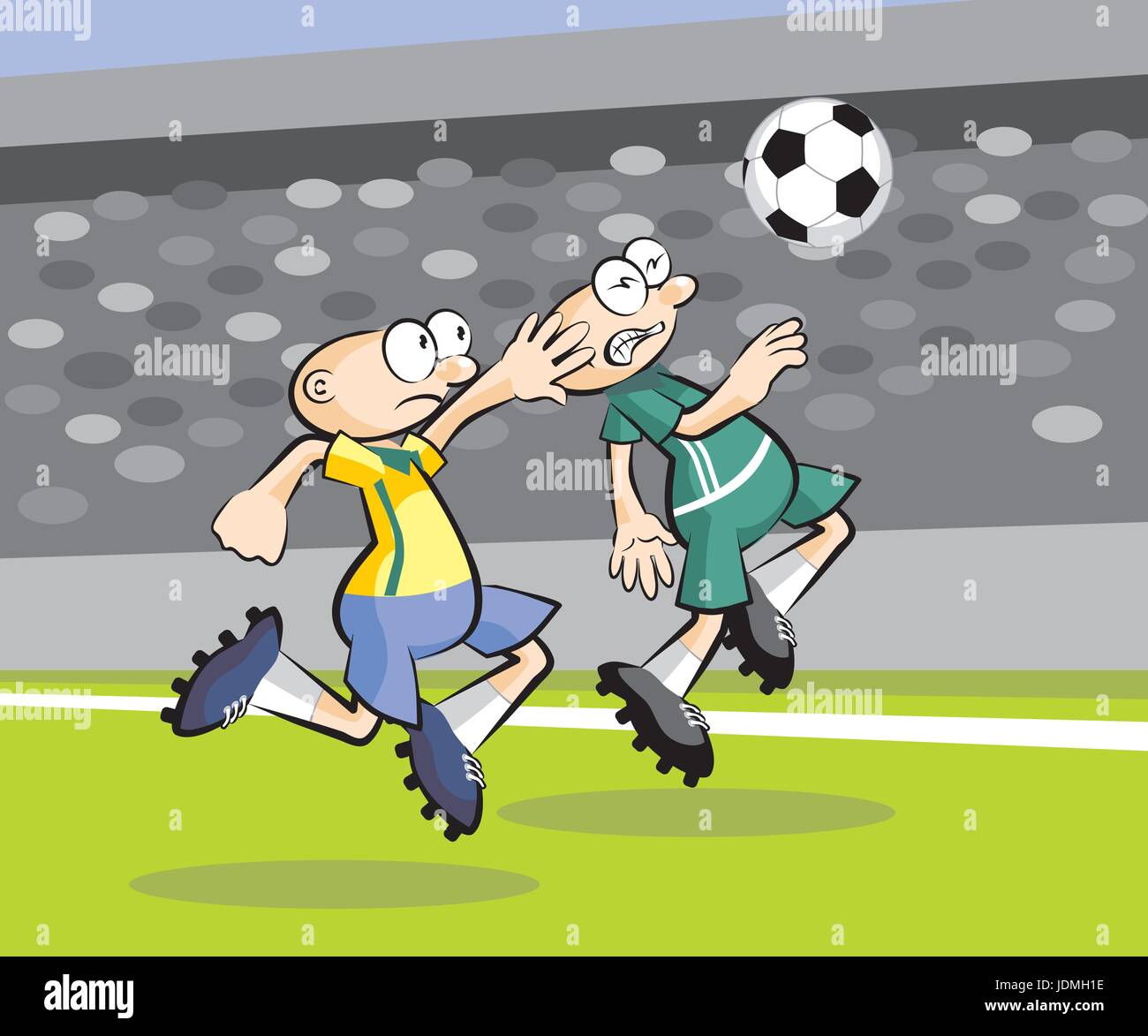 Cartoons Soccer players. Conceptual vector illustrations Stock Vector ...