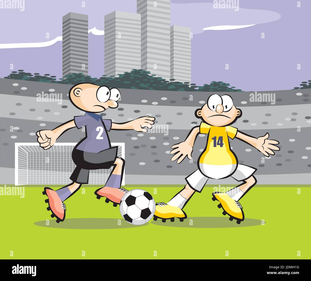 Cartoons Soccer players. Conceptual vector illustrations Stock Vector ...