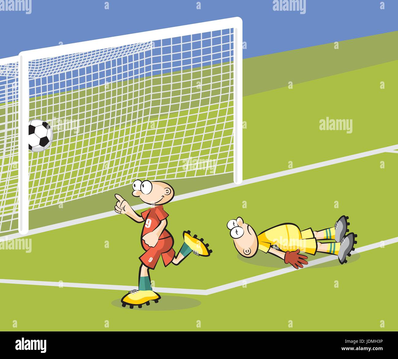 Cartoons Soccer players. Conceptual vector illustrations Stock Vector ...