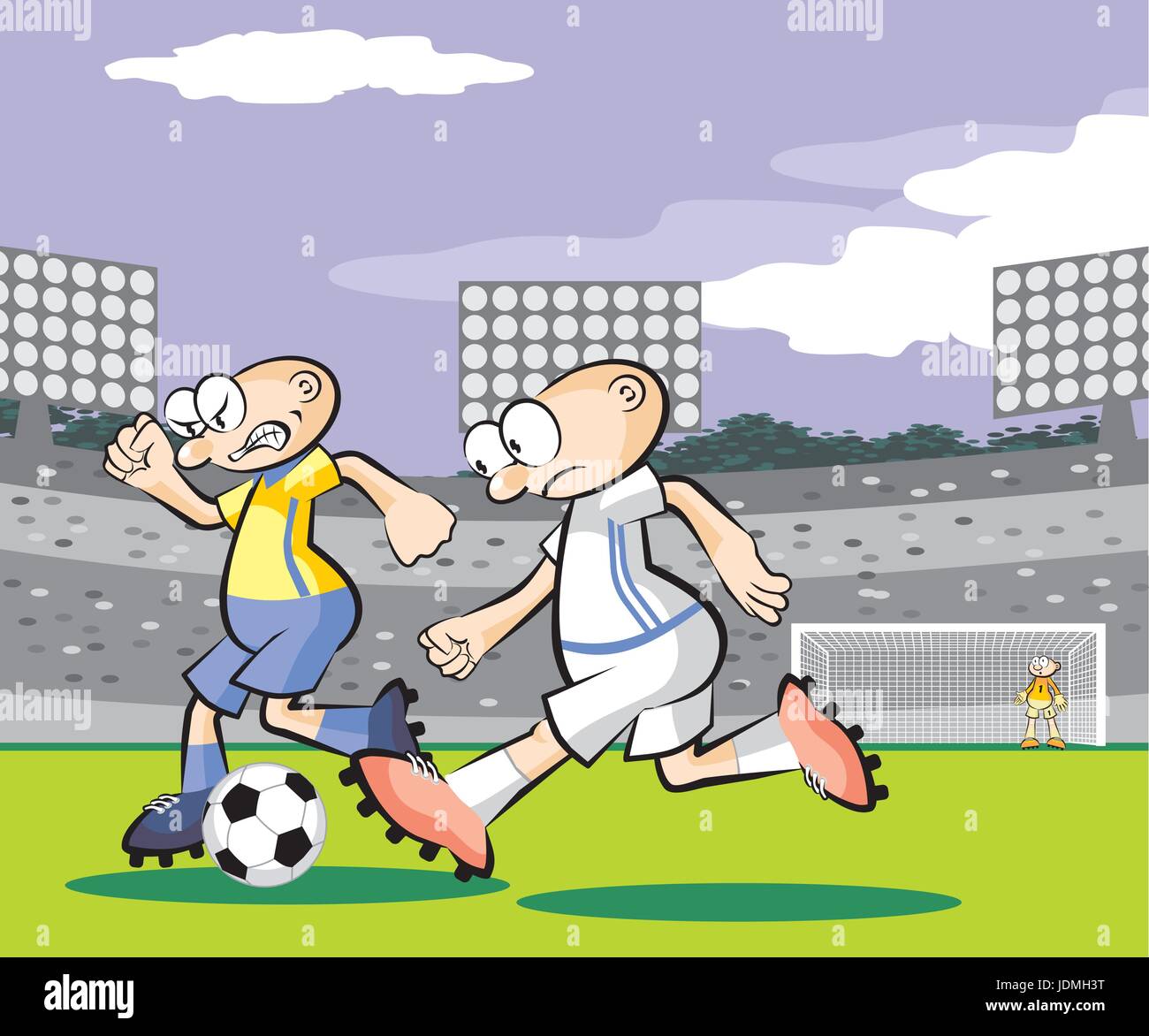 Cartoons Soccer players. Conceptual vector illustrations Stock Vector ...