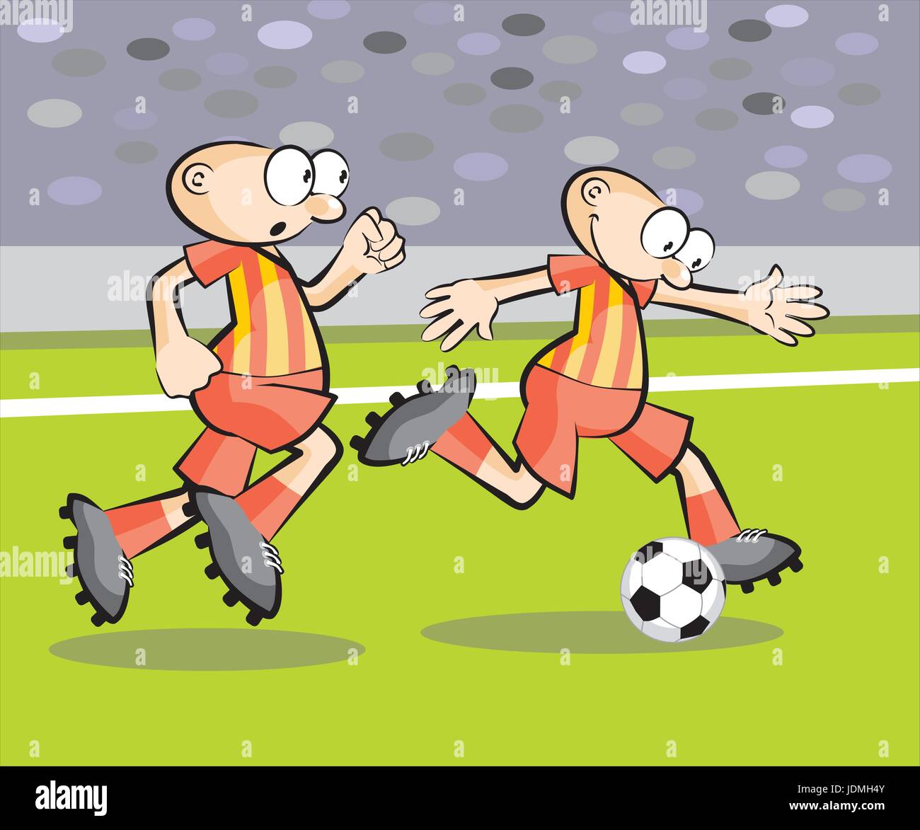 Cartoons Soccer players. Conceptual vector illustrations Stock Vector ...
