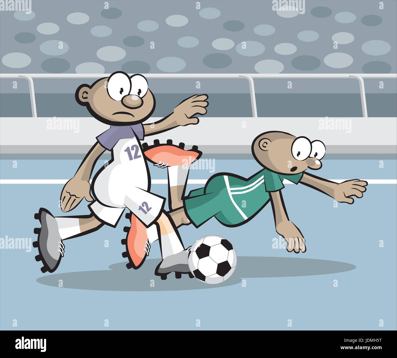 Cartoons Soccer players. Conceptual vector illustrations Stock Vector ...