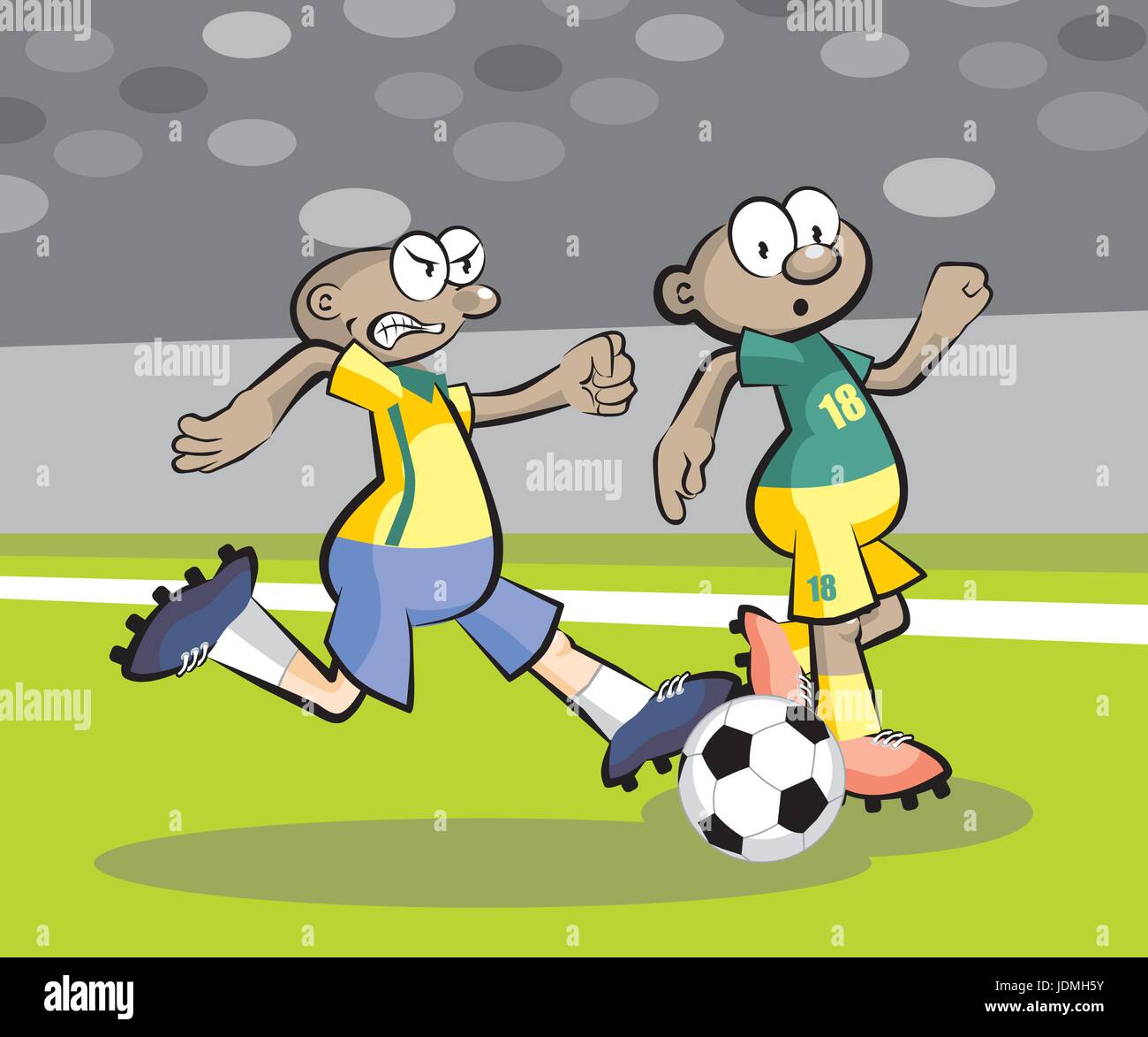 Cartoons Soccer players. Conceptual vector illustrations Stock Vector ...