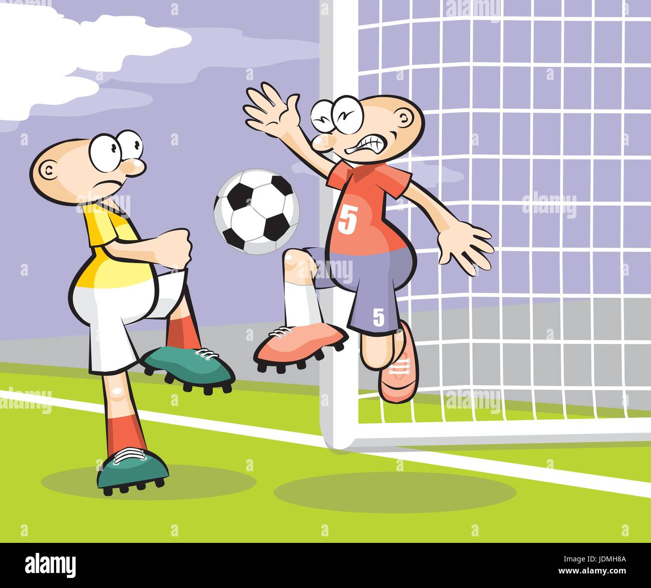 Cartoons Soccer players. Conceptual vector illustrations Stock Vector ...