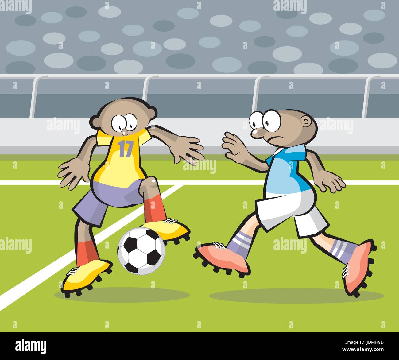 Cartoons Soccer players. Conceptual vector illustrations Stock Vector ...