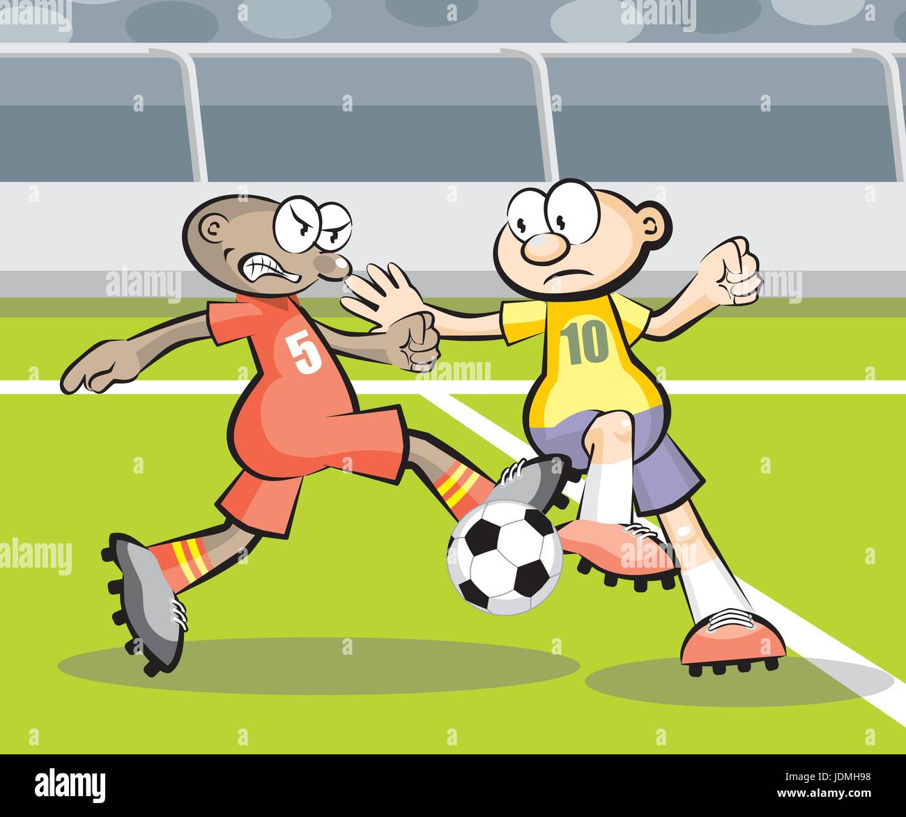 Cartoons Soccer players. Conceptual vector illustrations Stock Vector ...