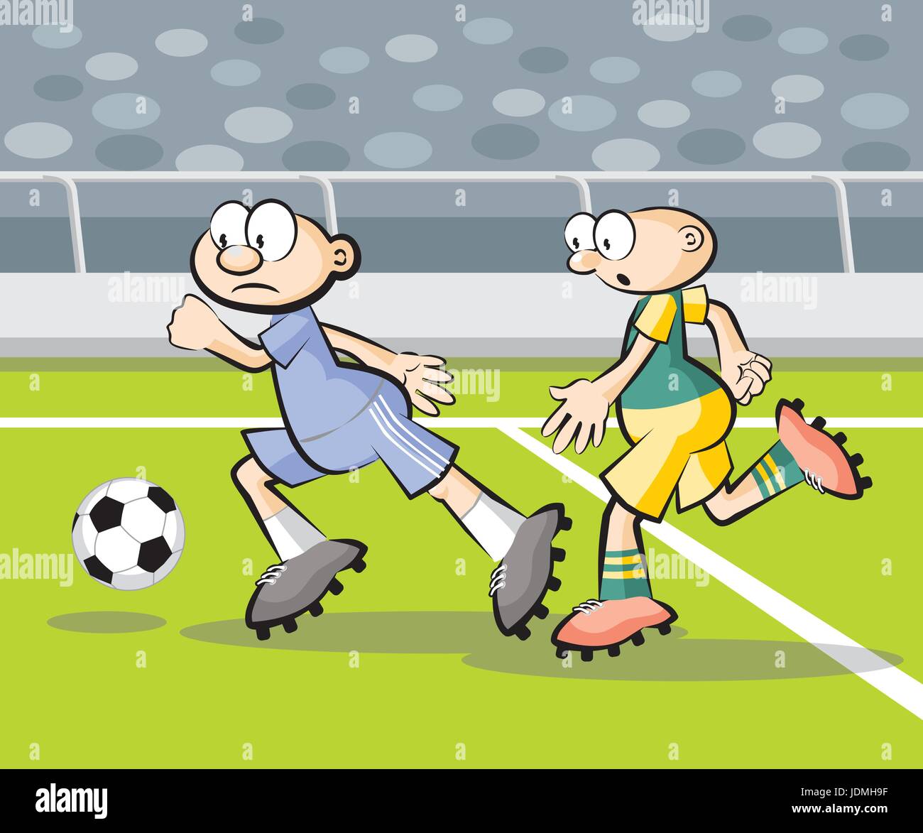 Cartoons Soccer players. Conceptual vector illustrations Stock Vector ...