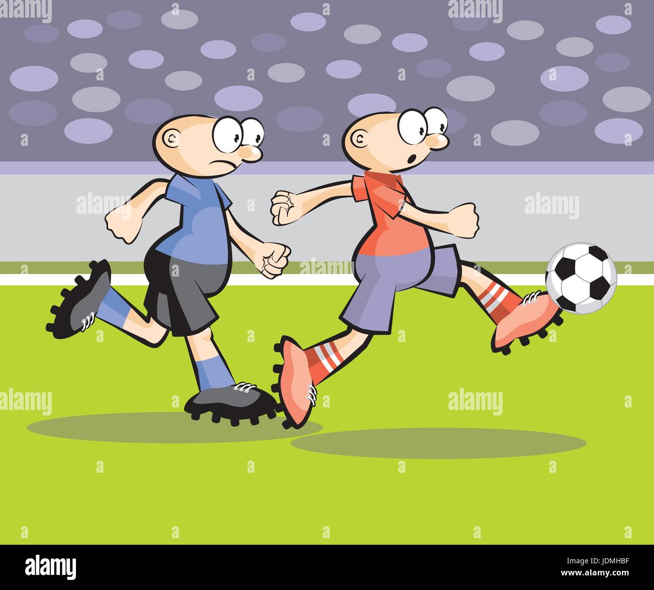 Cartoons Soccer players. Conceptual vector illustrations Stock Vector ...