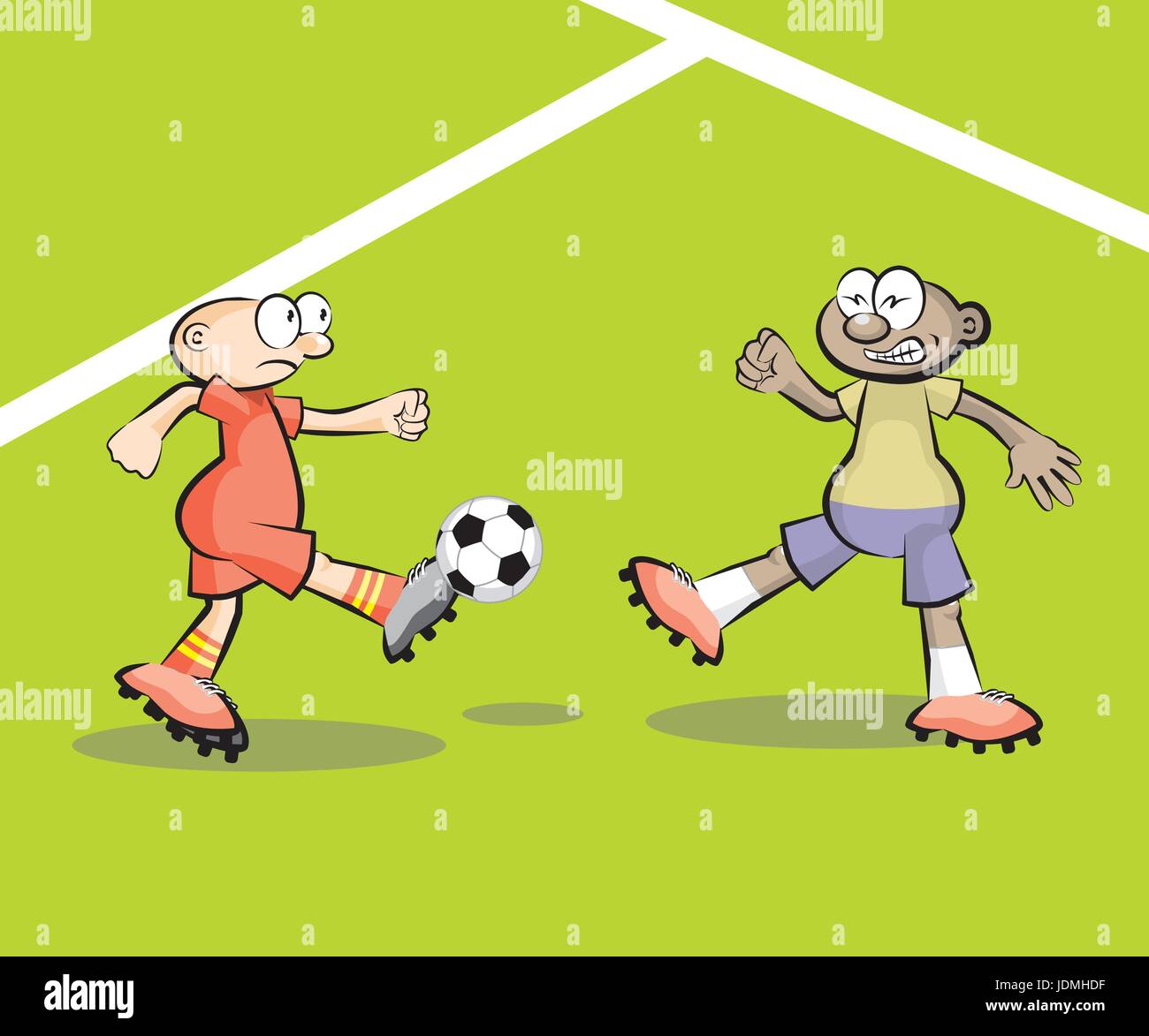 Cartoons Soccer players. Conceptual vector illustrations Stock Vector ...