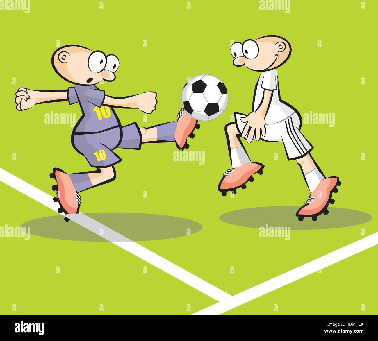 Cartoons Soccer players. Conceptual vector illustrations Stock Vector ...
