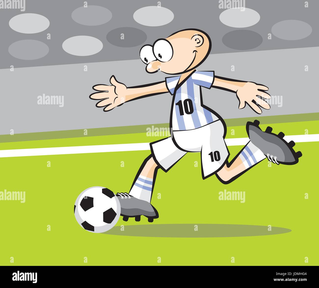Argentinian Cartoon Soccer player. Conceptual vector illustration Stock ...